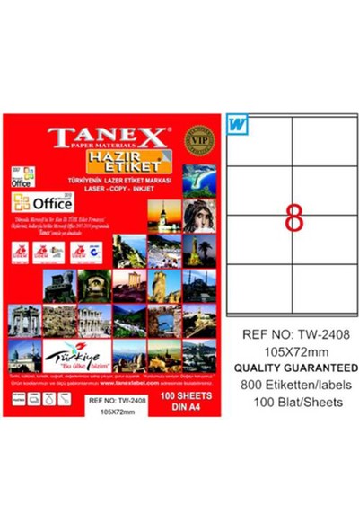 Tane x Laser Etiket 105 x 72 TW-2408