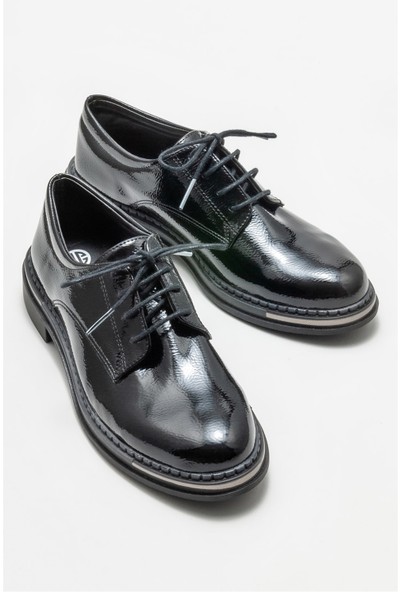 Elle Shoes Siyah Kadın Oxford