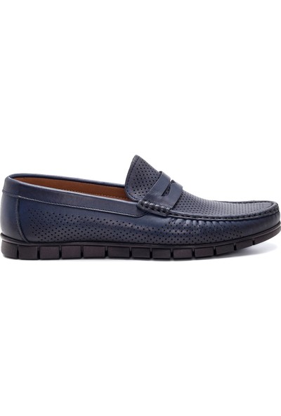 Derimod Erkek Deri Delikli Casual Loafer
