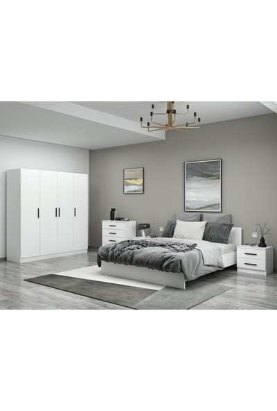 Minar Kale Yatak Odası Set 114 Beyaz 190 cm