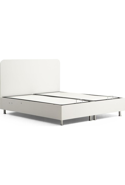 Minar Kale Baza Başlık Seti 160X200 - Beyaz