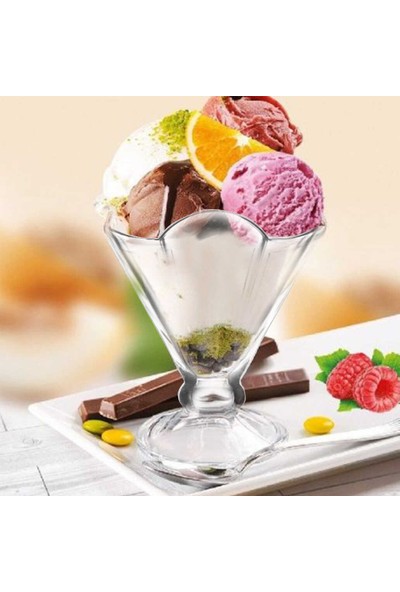 Porsima Shahedlux 6 Parça Ayaklı Cam Dondurma Kasesi