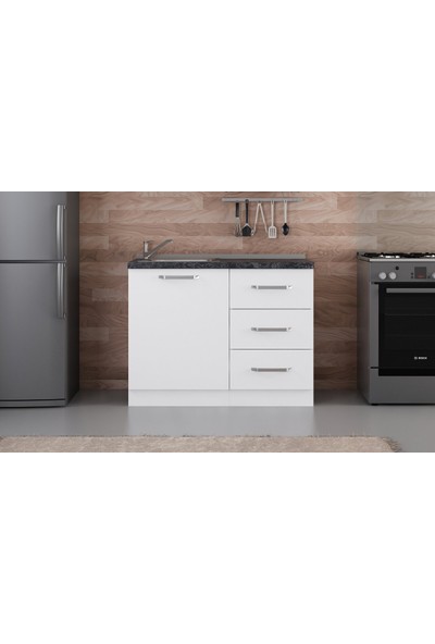 Minar 110 cm Mutfak Dolabı Beyaz 110-B1-ALT Modül