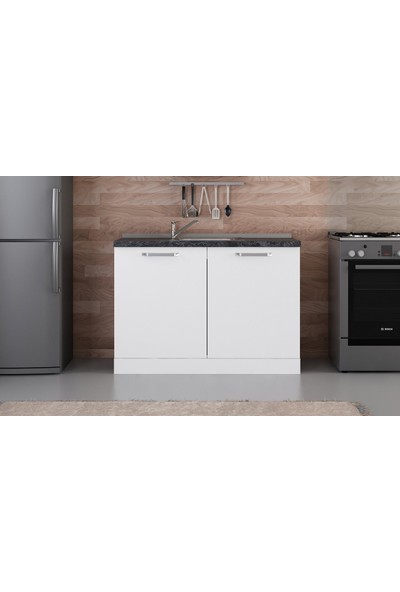 Minar 120 cm Mutfak Dolabı Beyaz 120-B1-ALT Modül