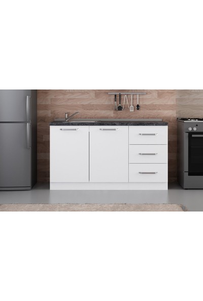 Minar 150 cm Mutfak Dolabı Beyaz 150-B2-ALT Modül Minar 150 cm Mutfak Dolabı Beyaz 150-B2-ALT Modül