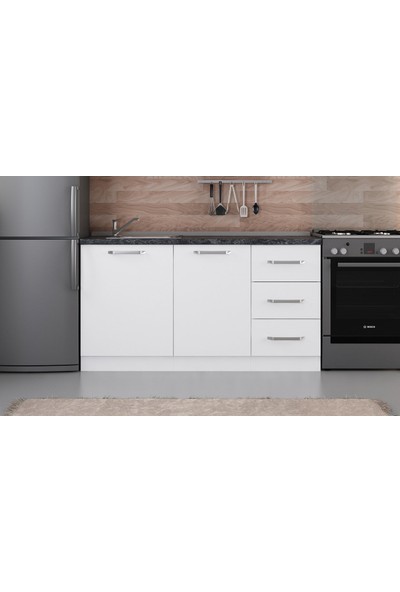 Minar 155 cm Mutfak Dolabı Beyaz 155-B1-ALT Modül