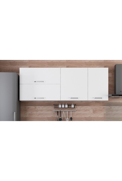Minar 195 cm Mutfak Dolabı Beyaz 195-B2-ÜST Modül