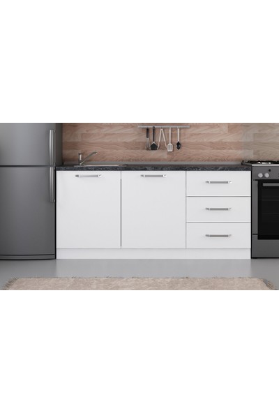 Minar 180 cm Mutfak Dolabı Beyaz 180-B1-ALT Modül