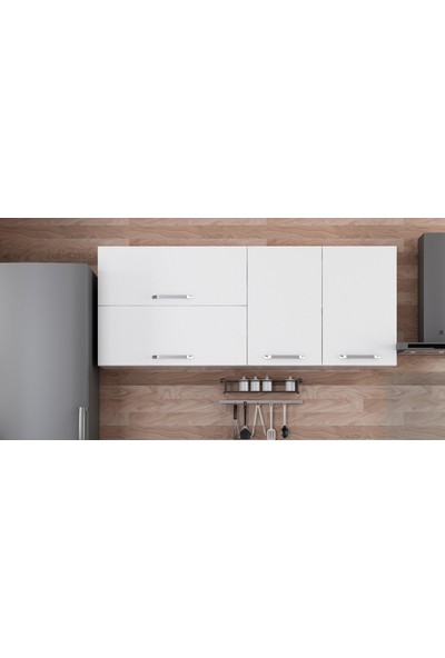 Minar 180 cm Mutfak Dolabı Beyaz 180-B2-ÜST Modül