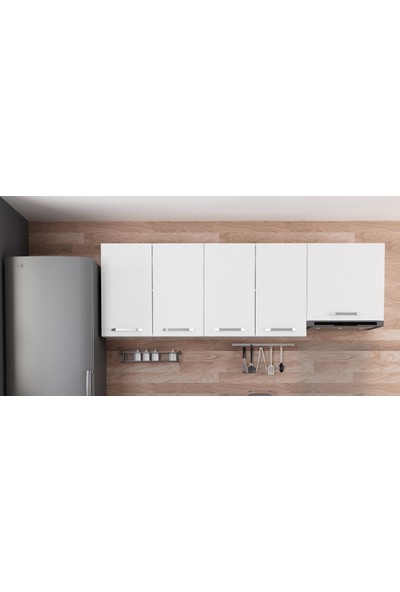 Minar 220 cm Mutfak Dolabı Beyaz 220-B5-ÜST Modül