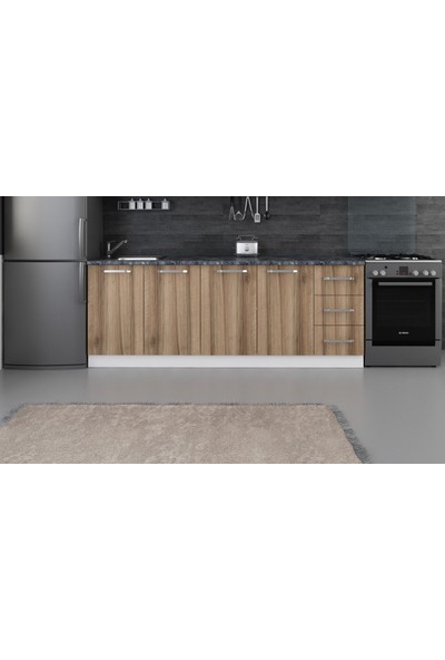 Minar 220 cm Mutfak Dolabı Beyaz Dore 220-D3-ALT Modül