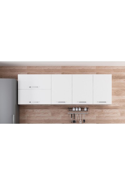 Minar 225 cm Mutfak Dolabı Beyaz 225-B1-ÜST Modül