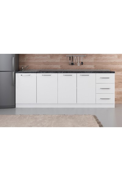 Minar 235 cm Mutfak Dolabı Beyaz 235-B1-ALT Modül