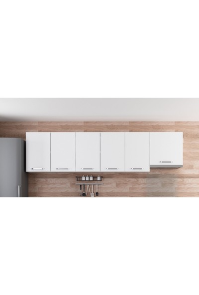 Minar 285 cm Mutfak Dolabı Beyaz 285-B7-ÜST Modül Minar 285 cm Mutfak Dolabı Beyaz 285-B7-ÜST Modül