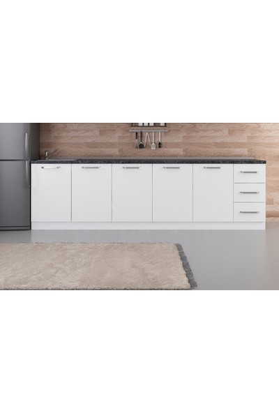 Minar 290 cm Mutfak Dolabı Beyaz 290-B2-ALT Modül