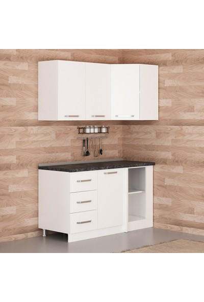 Minar 150CM Köşe Mutfak Dolabı - Beyaz K150-B3 Minar 150CM Köşe Mutfak Dolabı - Beyaz K150-B3