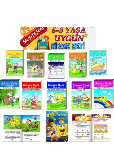 6-8 Yaşa Uygun Aktiviteli Sorulu Rengarenk Resimli Hikaye Seti 6-8 Yaşa Uygun Aktiviteli Sorulu Rengarenk Resimli Hikaye Seti
