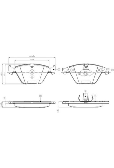 MGA Balata Fren On-(Bmw : 5 Serısı -F07-F10-F11-F12-F13- 2009-2016)-W