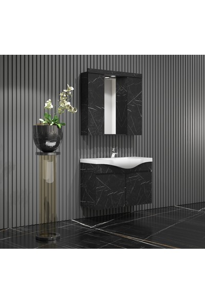 Özceden Yıldız Banyo Dolabı Takımı 75CM Asma Komple Renkli