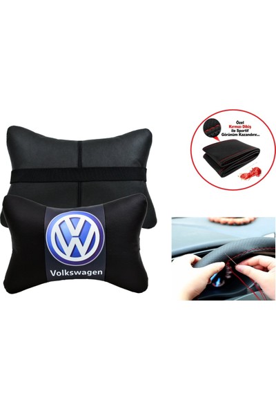 Ayz Oto Aksesuar Volkswagen Polo Uyumlu Direksiyon Kılıfı + 5d Ortopedik Oto Boyun Yastığı Ayz Oto Aksesuar Volkswagen Polo Uyumlu Direksiyon Kılıfı + 5d Ortopedik Oto Boyun Yastığı