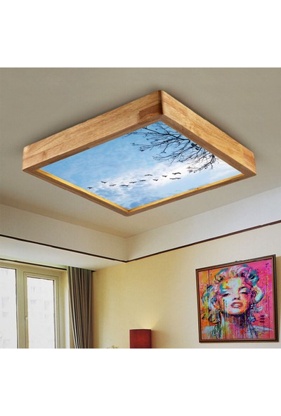 Wood Design World Ahşap Çerçeve Tavan LED Aydınlatma ( Yeni )