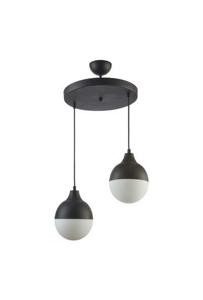Vera Spor Modern Globe Camlı Siyah Sarkıt 2 Li Avize Vera Spor Modern Globe Camlı Siyah Sarkıt 2 Li Avize