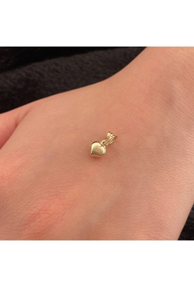 Fiyonk Kuyumculuk 14 Ayar Altın Kalpli Kolye Ucu