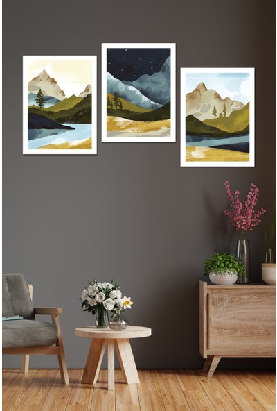Visare 15X20 cm 3 Parça Çerçeve Görünümlü Mdf Duvar Tablo Seti VSR3-47-1520 Visare 15X20 cm 3 Parça Çerçeve Görünümlü Mdf Duvar Tablo Seti VSR3-47-1520