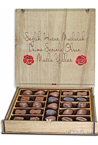 Çikolata Marketi Mutlu Yıllar Mesajlı Ahşap Kutulu Doğum Günü Çikolatası Çikolata Marketi Mutlu Yıllar Mesajlı Ahşap Kutulu Doğum Günü Çikolatası