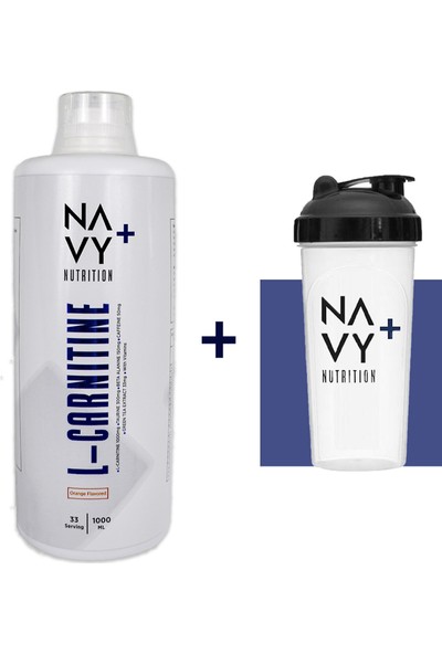 Navy Plus Nutrition L-Carnitine 1000 ML Portakal Aromalı + Shaker Carnitine