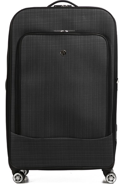 Th Bags Unisex TH-AN1071-A51 Kumaş Valiz Büyük Boy 75 cm Siyah