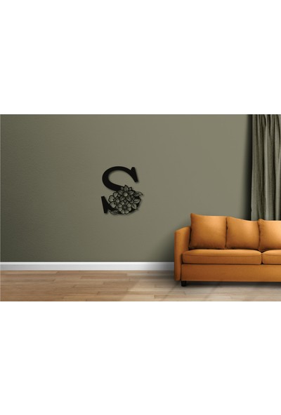 Kusva Ahşap S Harfi Dekoratif Tablo