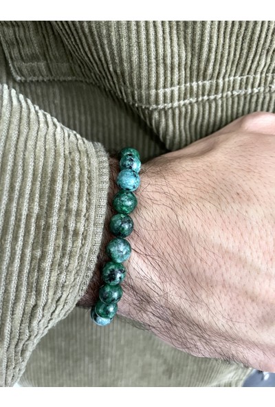 Padore Accessory Unisex Su Yeşili Şık Doğal Taş Bileklik