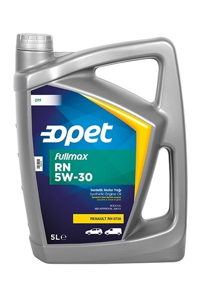Opet Fullmax Rn 5W-30 5 Litre Motor Yağı (Üretim Yılı: 2020) Opet Fullmax Rn 5W-30 5 Litre Motor Yağı (Üretim Yılı: 2020)