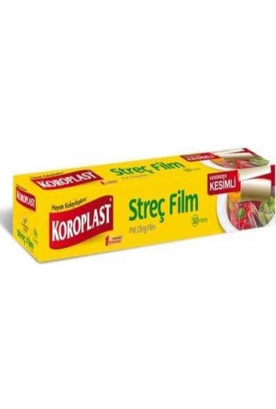 Koroplast Streç Film 30 cm x 50 mt Kendinden Kesimli