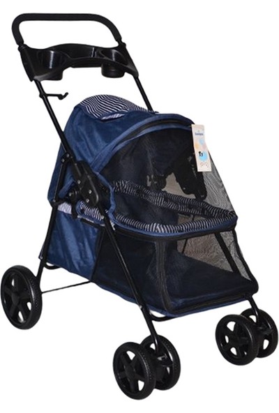 Zampa Tourist Kedi & Köpek Arabası Lacivert 46X85X91.5CM