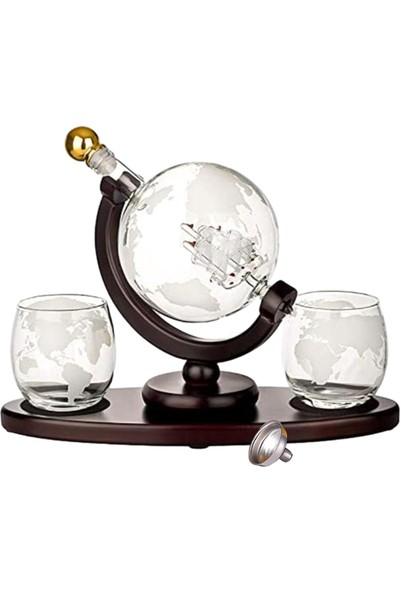 Dolity Viski Sürahi Küre Temizle Brendi Ahşap Standı Ev Yemek Erkekler Için Baba Set B (Yurt Dışından)