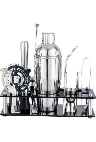 Dolity Kokteyl Çalkalayıcı Kiti Martini Çalkalayıcı Barware Bartender Seti 750ML (Yurt Dışından)