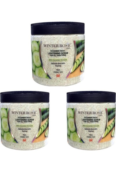 Winter Rose Salatalık Özlü Kumlu Maske -Yüz Peeling 500 gr x 3