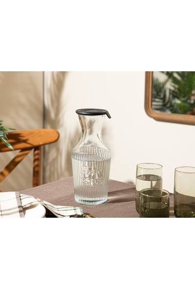 English Home Homie Cam Saklama Şişe 1200 ml Siyah