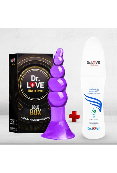 Drlove Boğumlu Anal Plug Tıkaç Dildo Favori Model Mor + Drlove Kayganlaştırıcı Drlove Boğumlu Anal Plug Tıkaç Dildo Favori Model Mor + Drlove Kayganlaştırıcı