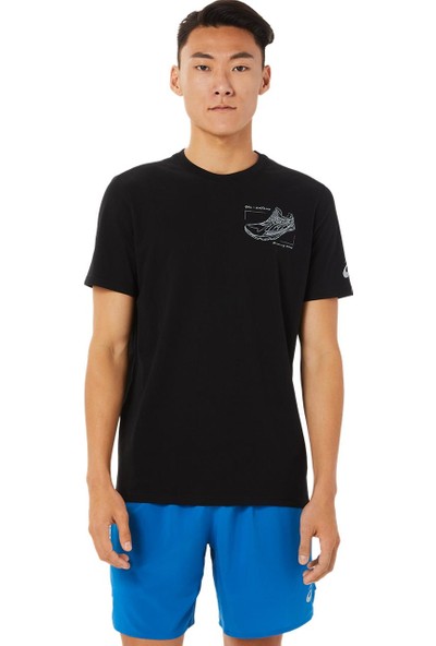 Asics FTW SS TOP Erkek Siyah Tshirt - 2031C761-001