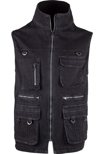 VAV Wear Outdoor Günlük Taktik Denim Erkek Kot Yelek Rahat JEANWES01 VAV Wear Outdoor Günlük Taktik Denim Erkek Kot Yelek Rahat JEANWES01