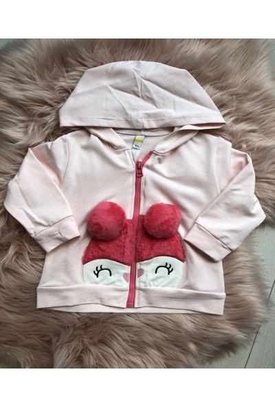 Via Girls Kız Çocuk Sevimli Ponpon Kulak Hırka