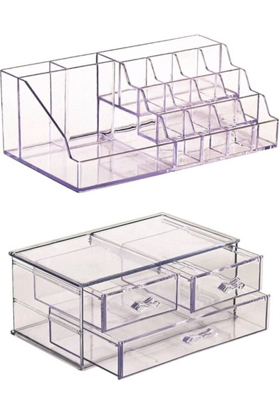MHK Collection Lüx Akrilik 2 Adet Makyaj Çekmecesi Makyaj Malzeme Düzenleyeci Organizer MHK Collection Lüx Akrilik 2 Adet Makyaj Çekmecesi Makyaj Malzeme Düzenleyeci Organizer