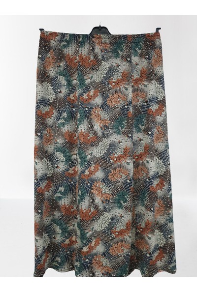 Sercan Konfeksiyon Kadın Etek Battal Beden Beli Lastikli Uzun