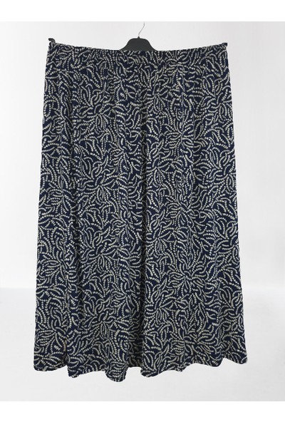 Sercan Konfeksiyon Kadın Etek Battal Beden Beli Lastikli Uzun