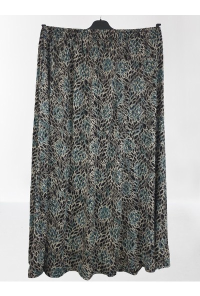 Sercan Konfeksiyon Kadın Etek Battal Beden Beli Lastikli Uzun