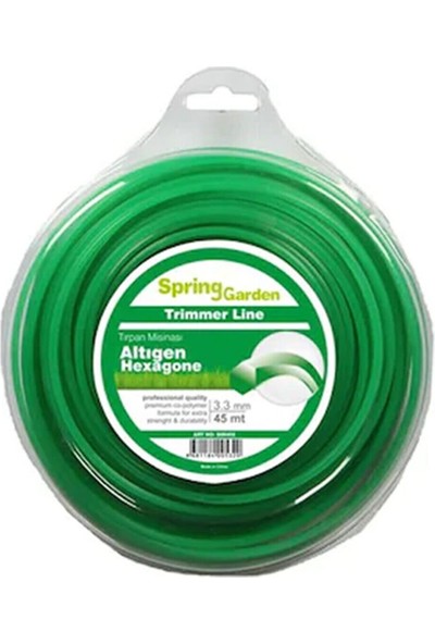 Spring Garden Tırpan Misina Altıgen 3.3 mm x 45 M Spring Garden Tırpan Misina Altıgen 3.3 mm x 45 M