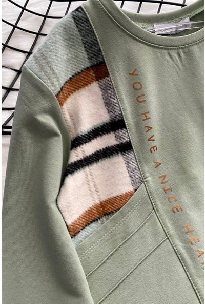 N&k Ekose Garnili 2li Kız Çocuk Takım Su Yeşili